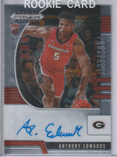 2020 ANTHONY EDWARDS RC AUTO PANINI PRIZM DRAFT PICKS PROSPECT ...