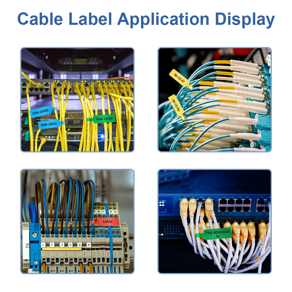 Niimbot D11 Cable Labels Waterproof Adhesive Flag Pigtail Network Label ...