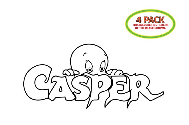 Casper Sticker Vinyl Decal 4 Pack for sale online | eBay