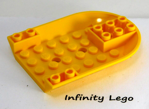 2 LEGO Yellow Aircraft / Plane 6 x 8 Inverted Fuselage Cockpit Bottom ...