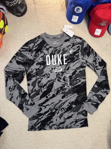 Nike Duke University Blue Devils Dark Arctic Camo Long Sleeve Tshirt ...