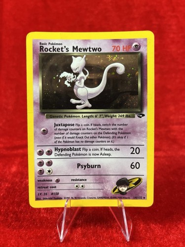 Rocket's Mewtwo 14/132 Gym Challenge Holo | eBay