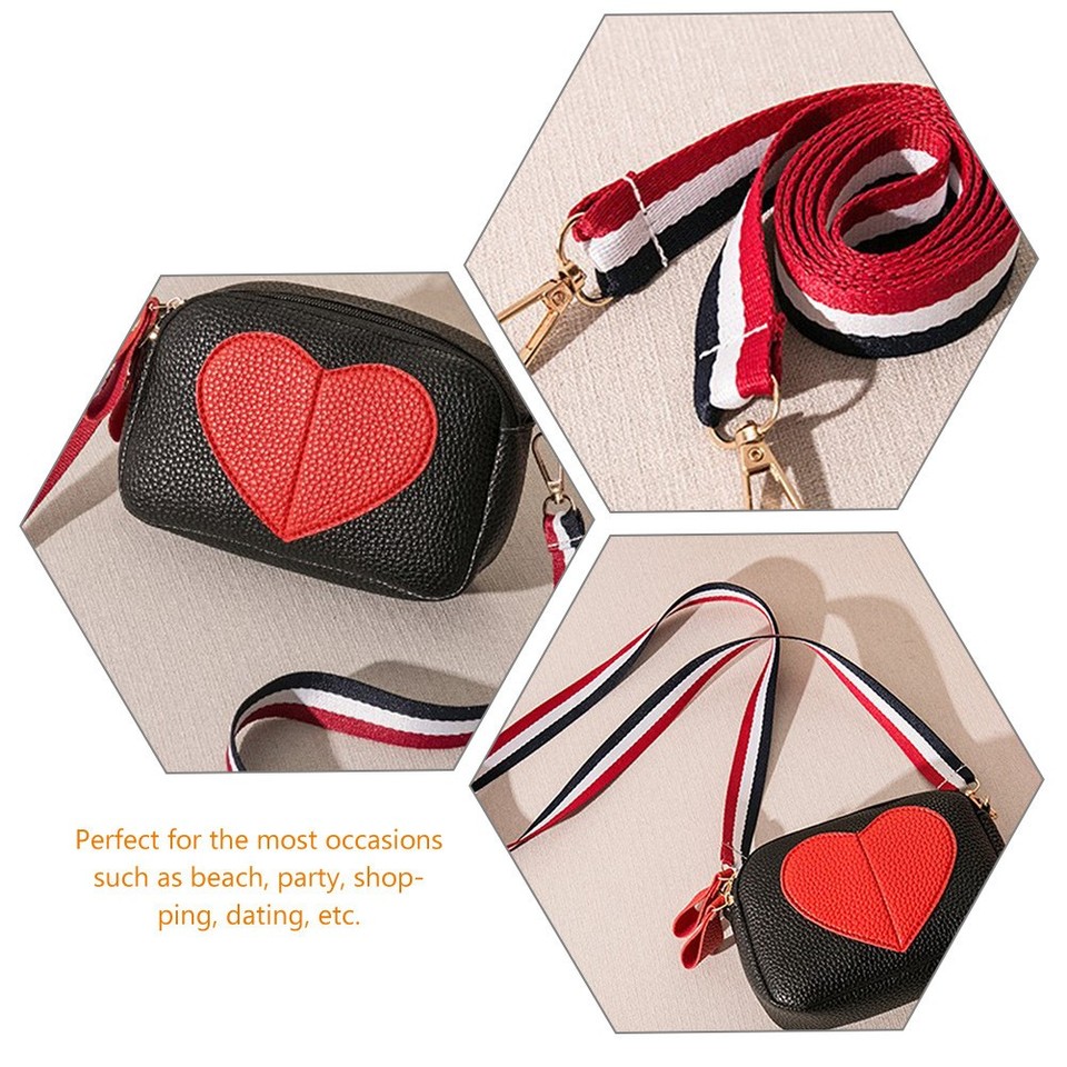 PU Change Bag Stylish Heart Pattern Shoulder Bag Girls Cross Body Coin ...