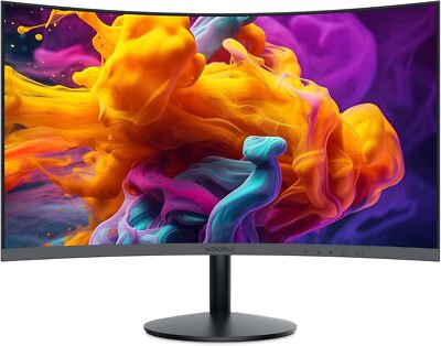 KOORUI 27 Inch Curved Monitor FHD 1080P 75Hz Gaming Monitors Computer ...