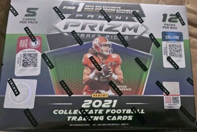 2021 NFL Prizm Draft Picks Football Mega Box Gold Prizm 60 Cards Per ...