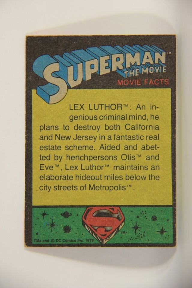 Superman The Movie 1978 Trading Card #165 Saving A Power Plant L013253 ...