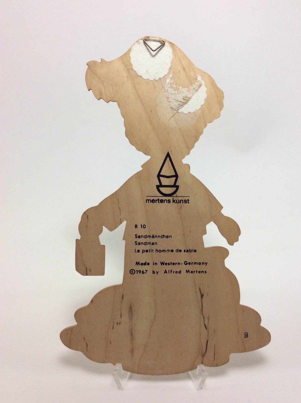 Alfred Mertens Kunst Holz Figur Wandbild R 10 Sandmännchen 1967 | eBay.de