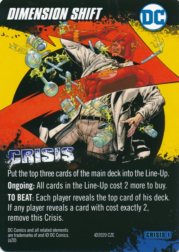 DIMENSION SHIFT DC Comics Deck Building Game card CRISIS 1 FLASH | eBay