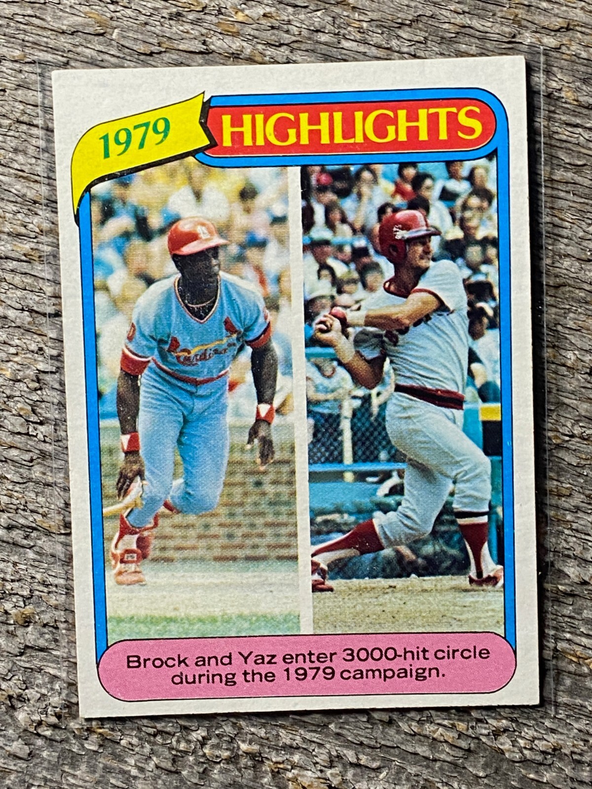 1980 Topps Card #1 Brock and Yaz enter 3000 hit circle during the 1979 ...