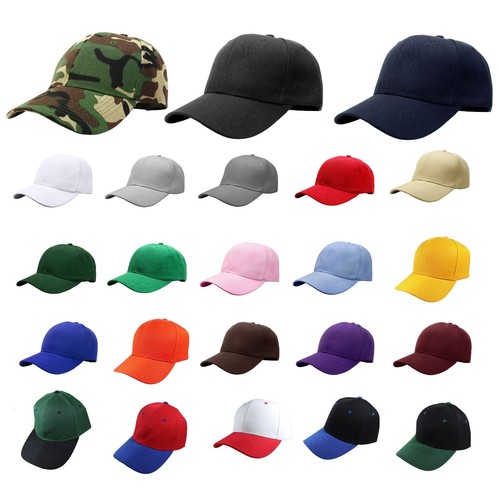 Plain Blank Solid Adjustable Baseball Cap Hats (ship in BOX!) | eBay