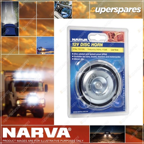 Narva 12V High Tone Disc Horn 90mm dia frequency 450 Hz Decibel rating ...