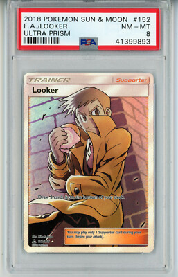 POKEMON ULTRA PRISM LOOKER #152 FULL ART HOLO PSA 8 NM-MT #41399893 | eBay
