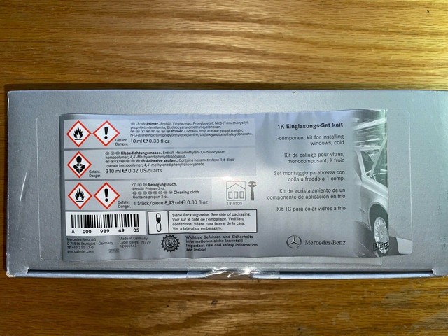 Mercedes-Benz OEM Windshield Adhesive Kit Genuine MB A0009894905 for ...