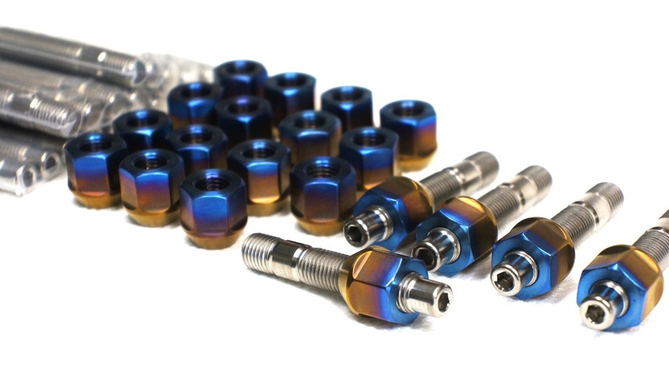 20 pcs set Titanium Wheel Stud Conversion Kit M14x1.25 14x1.5 65mm BMW ...
