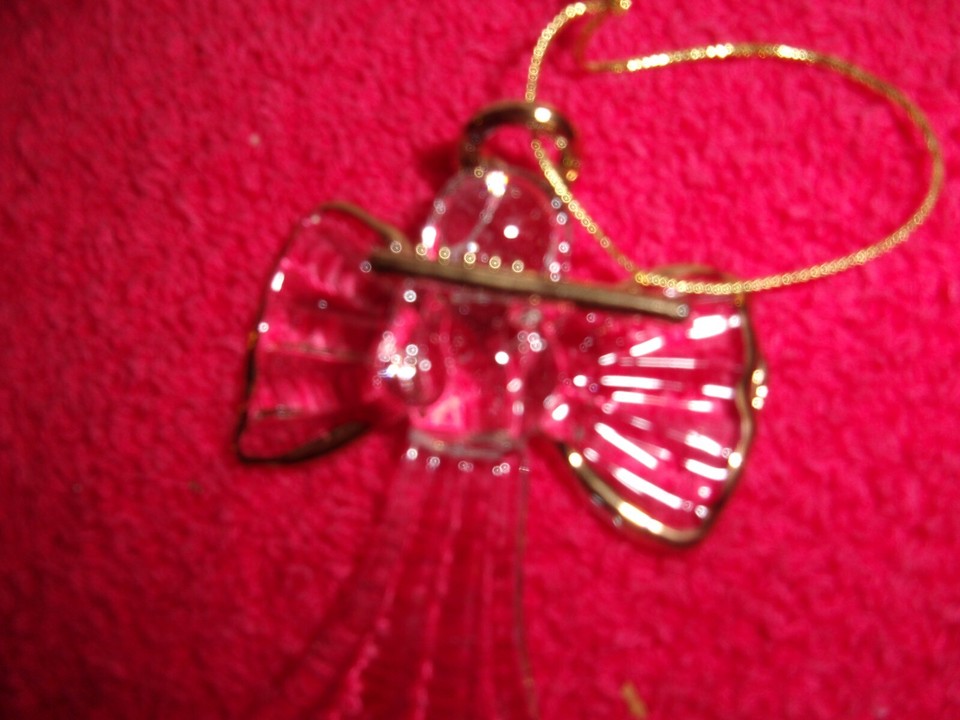 Christmas Princess House 244 Crystal Angel Tree Ornament Gold Trim NIB ...