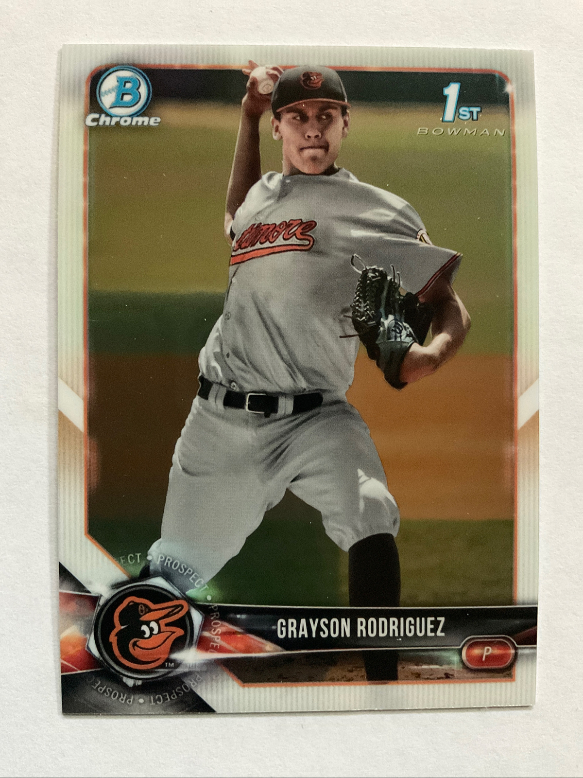 2018 Bowman Chrome Draft GRAYSON RODRIGUEZ 1st Bowman Baltimore ORIOLES #BDC-73 | eBay