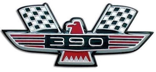 Ford Red Black & Chrome 390 Front Fender Bird Emblem | eBay