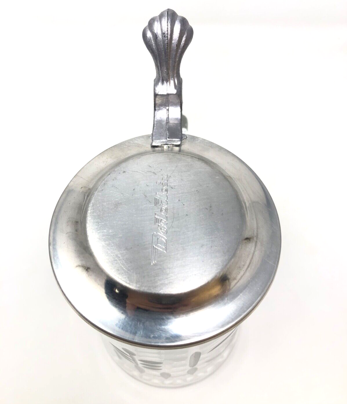 ALWE Glas Bierkrug 0,5 Liter Kristallglas inkl. Zinndeckel - Wappen ...