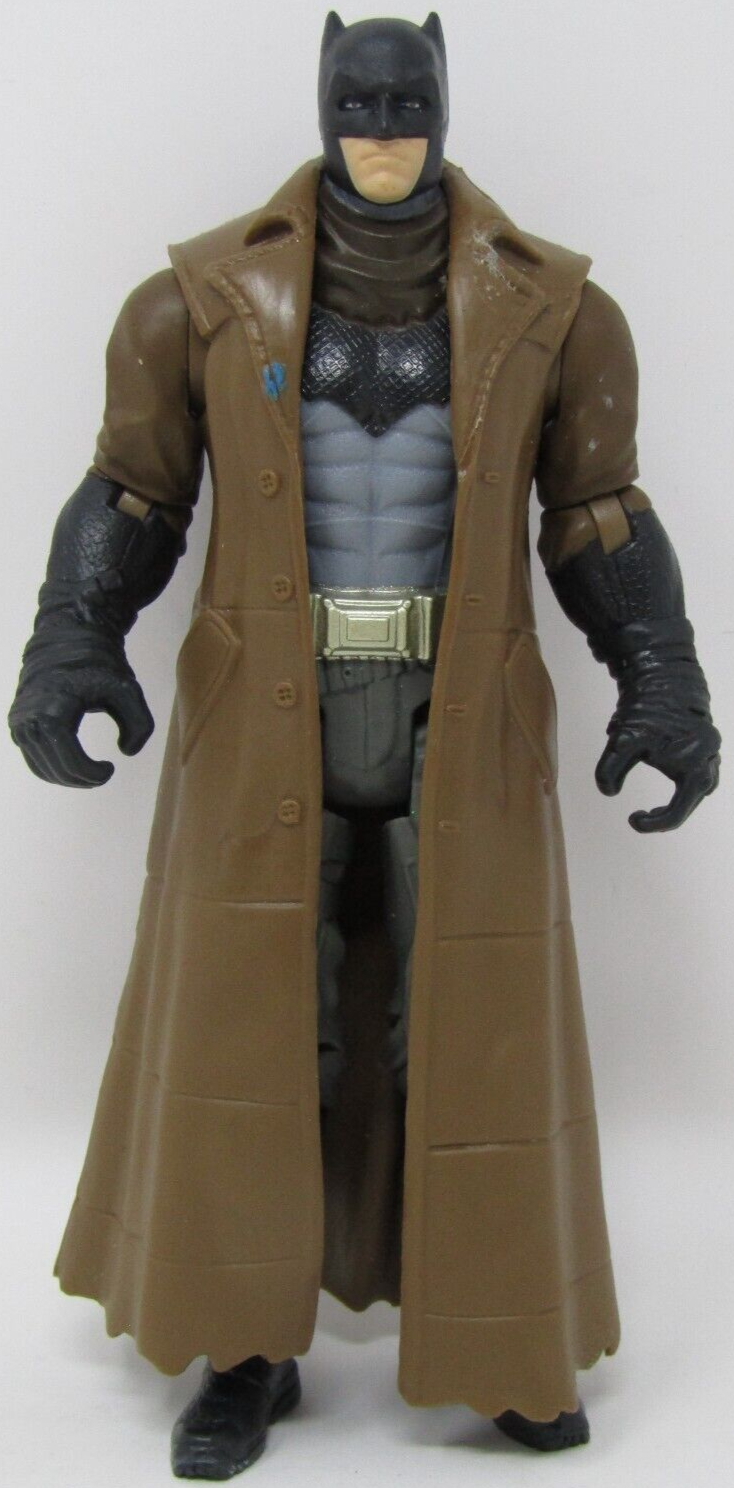 DC Batman vs Superman Dawn of Justice Batman in Trench Coat Action ...