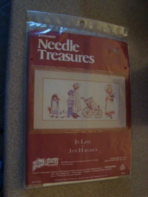 Crewel Embroidery Kit: Stitchery Needle Treasures, In Line by Jan ...