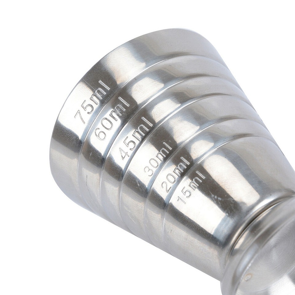 75ml Metal Measure Cup Drink Shot Ounce Jigger Bar Mixed Cocktail ...
