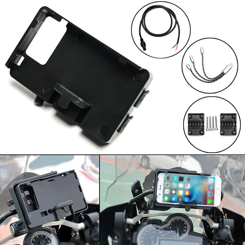 Navigation GPS Phone Mount Holder USB Charger For BMW R1250GS R1200GS ...