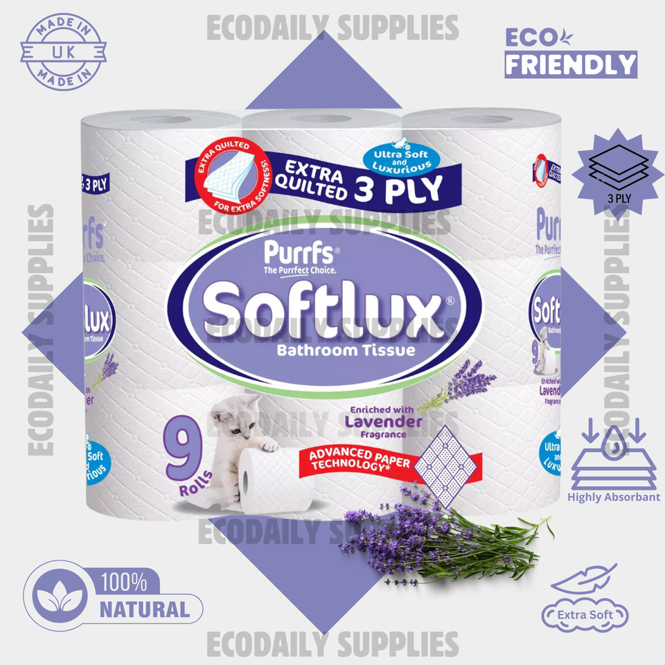 90/45 Softlux 3Ply Toilet Rolls Tissue Quilted AlOEVERA/LAVENDER/COCONUT/CITRUS | eBay UK