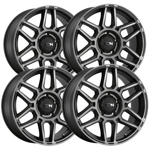 (Set of 4) Ion 146 20x9 5x5" +0mm Black/Tint Wheels Rims 20" Inch ...
