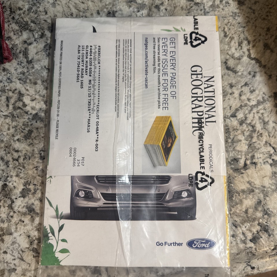 National Geographic Magazine December 2015 Virgin Mary Leopard New York ...