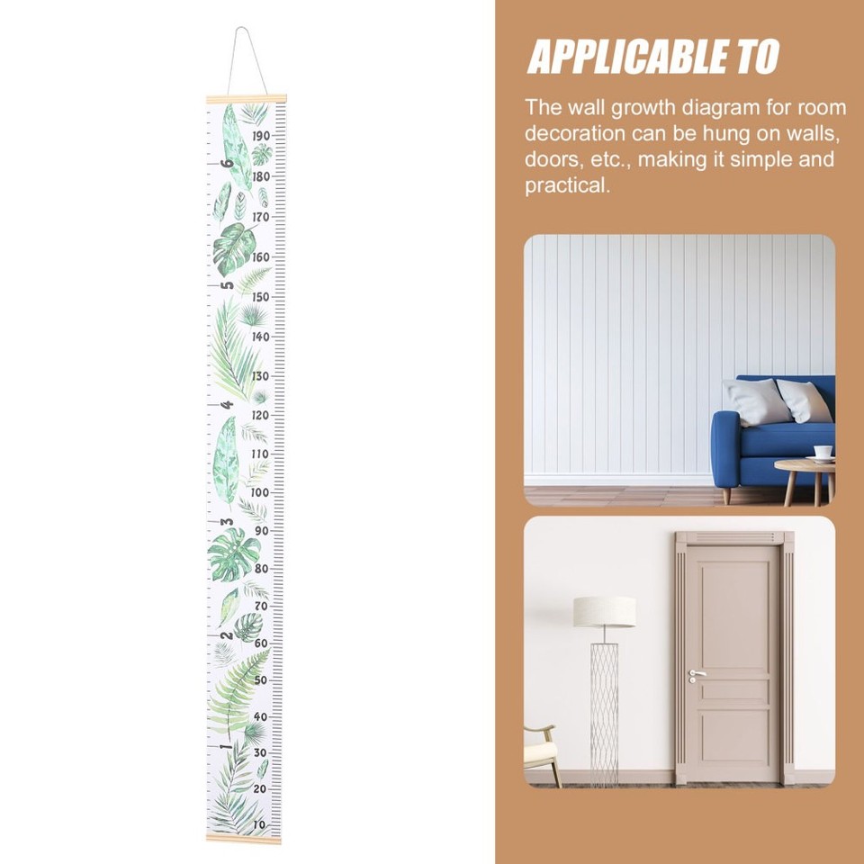 Wall Hanging Kids Growth Chart Canvas Height Ruler for Kids Room Decor ...