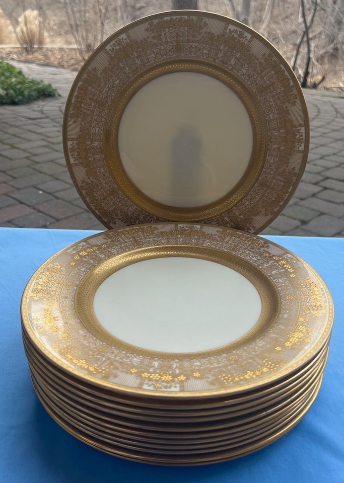 Set 12 Amazing Lenox Presentation Dinner Plates X115 Embossed ...