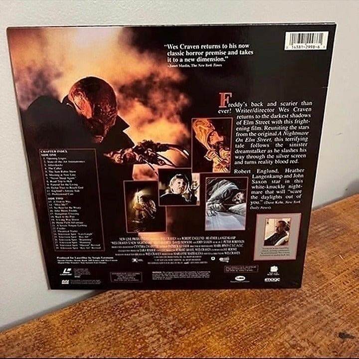 Wes Craven's new nightmare Freddy Krueger laser disk movie elm street ...