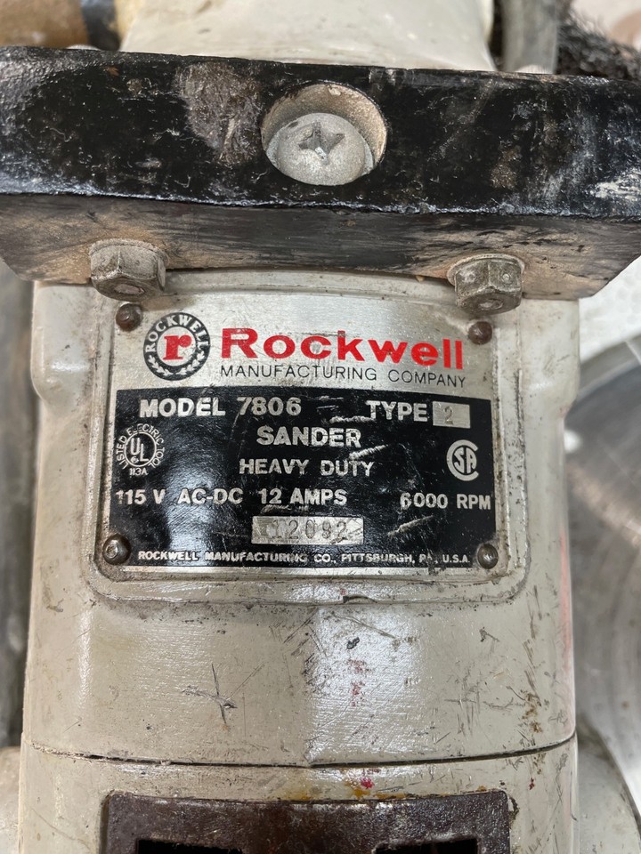 Rockwell 7806 Type 2 Angle grinder heavy duty 12 amp 10", used Good ...