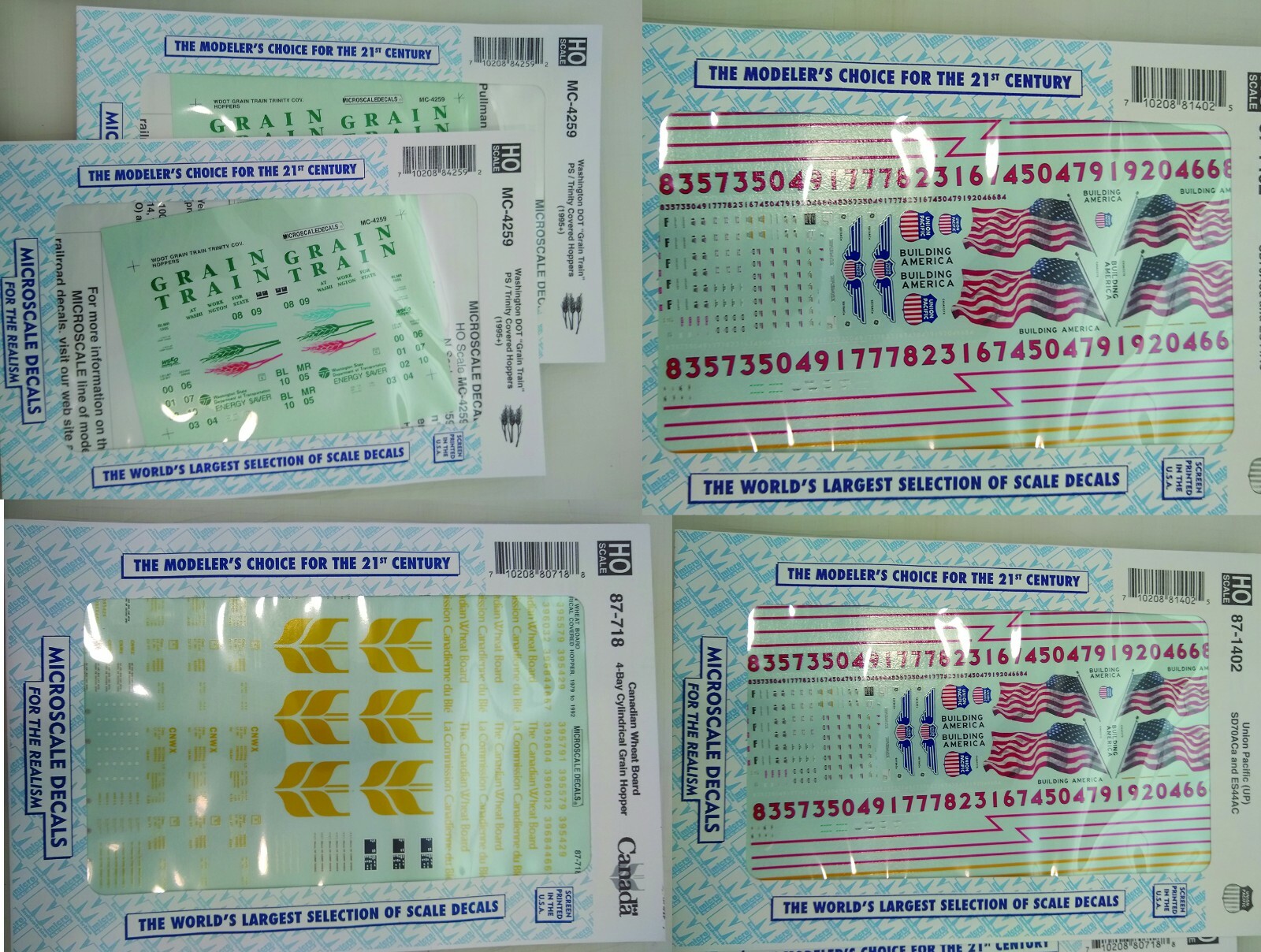 HO Scale Micro Scale Industries Railroad Train Decals and Trains - lot ...