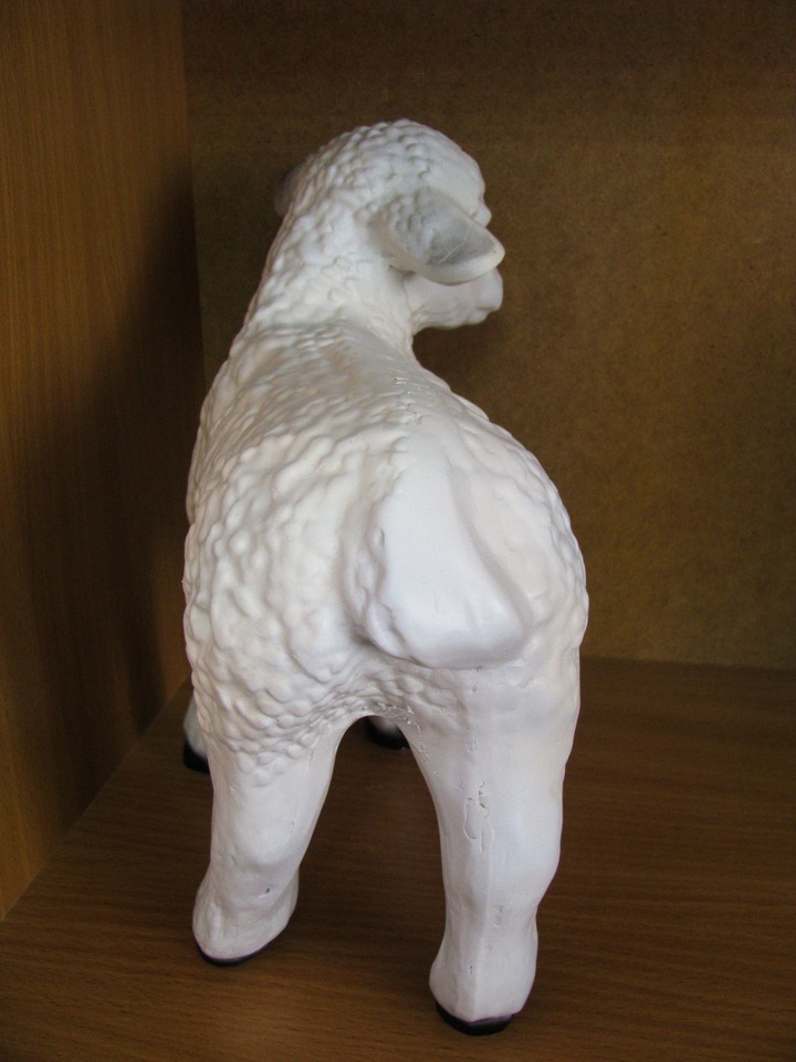 Sheep Statue Garden Large Sculpture Outdoor Decor Farm Animal Figurine ...