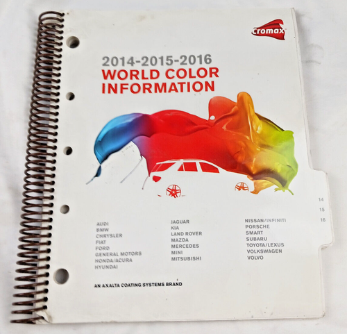 Axalta 2014-2015-2016 World Color Information Manuel & Paint Chips | eBay