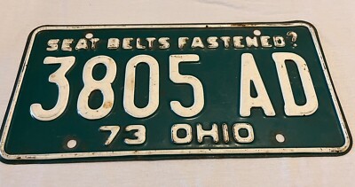 Vintage 1973 OHIO automobile license plates | eBay