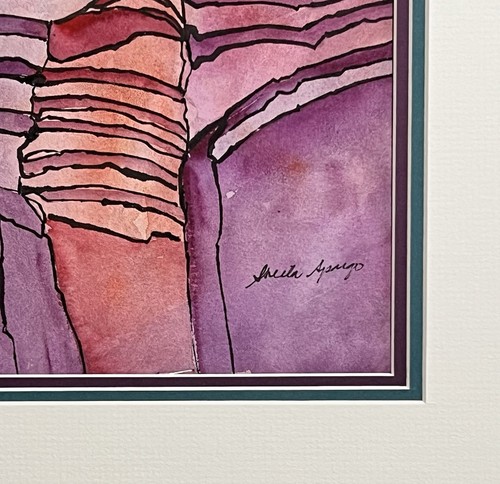 Sheila Spargo Matted Watercolor Artwork Titled "Night Glow" | eBay
