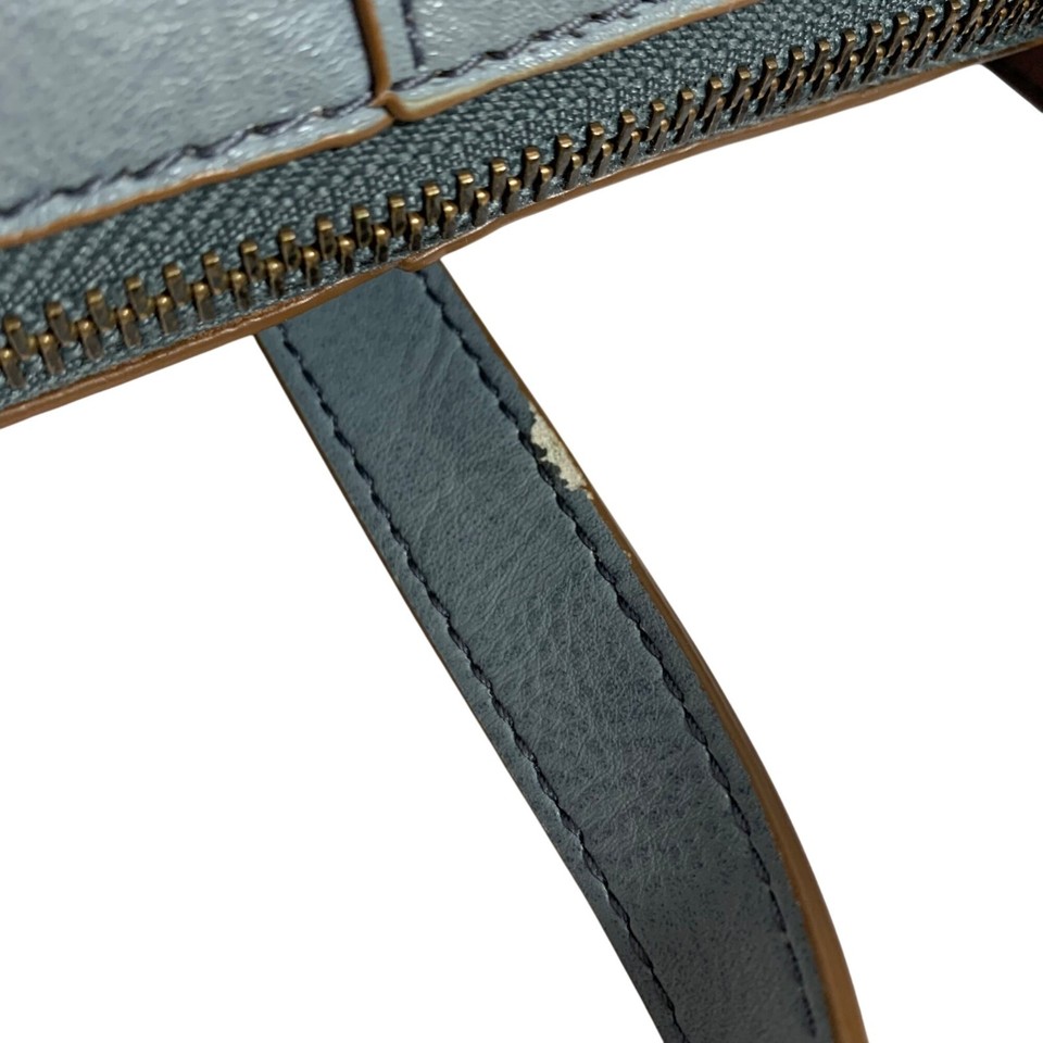 FOSSIL Dusty Blue & Brown Vegan Leather Studded Shoulder Crossbody Bag ...