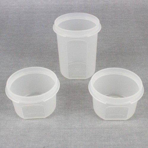 Vintage TUPPERWARE Modular Mates lot of 3 container bottoms 7 and 15 oz ...