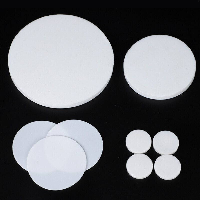 10Pcs PTFE Plastic Solid Discs Flat Round Pad Sealed Cushioning ...