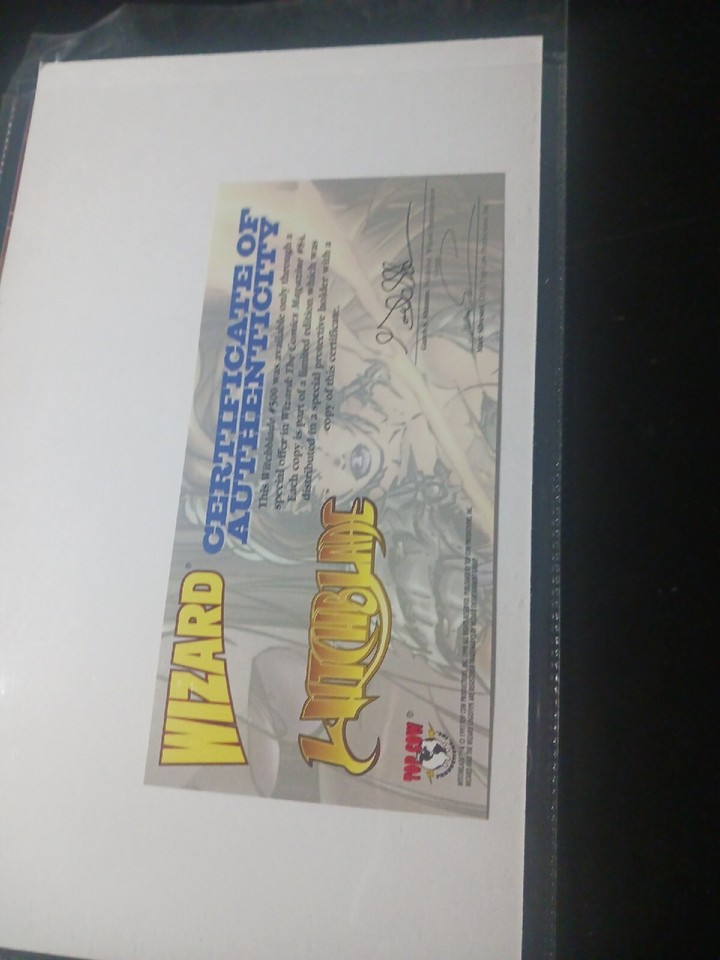 WITCHBLADE Comic Book Wizard 500 with COA : Top Cow | eBay