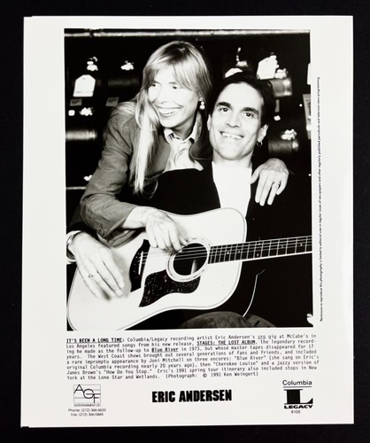 1991 Eric Andersen Joni Mitchell Stages The Lost Album Vintage Release Gig Photo | eBay