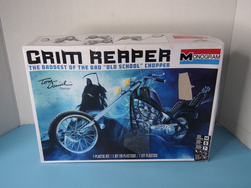 Monogram 1/8 Scale Grim Reaper "Old School" Chopper Bad Build? AS IS ...