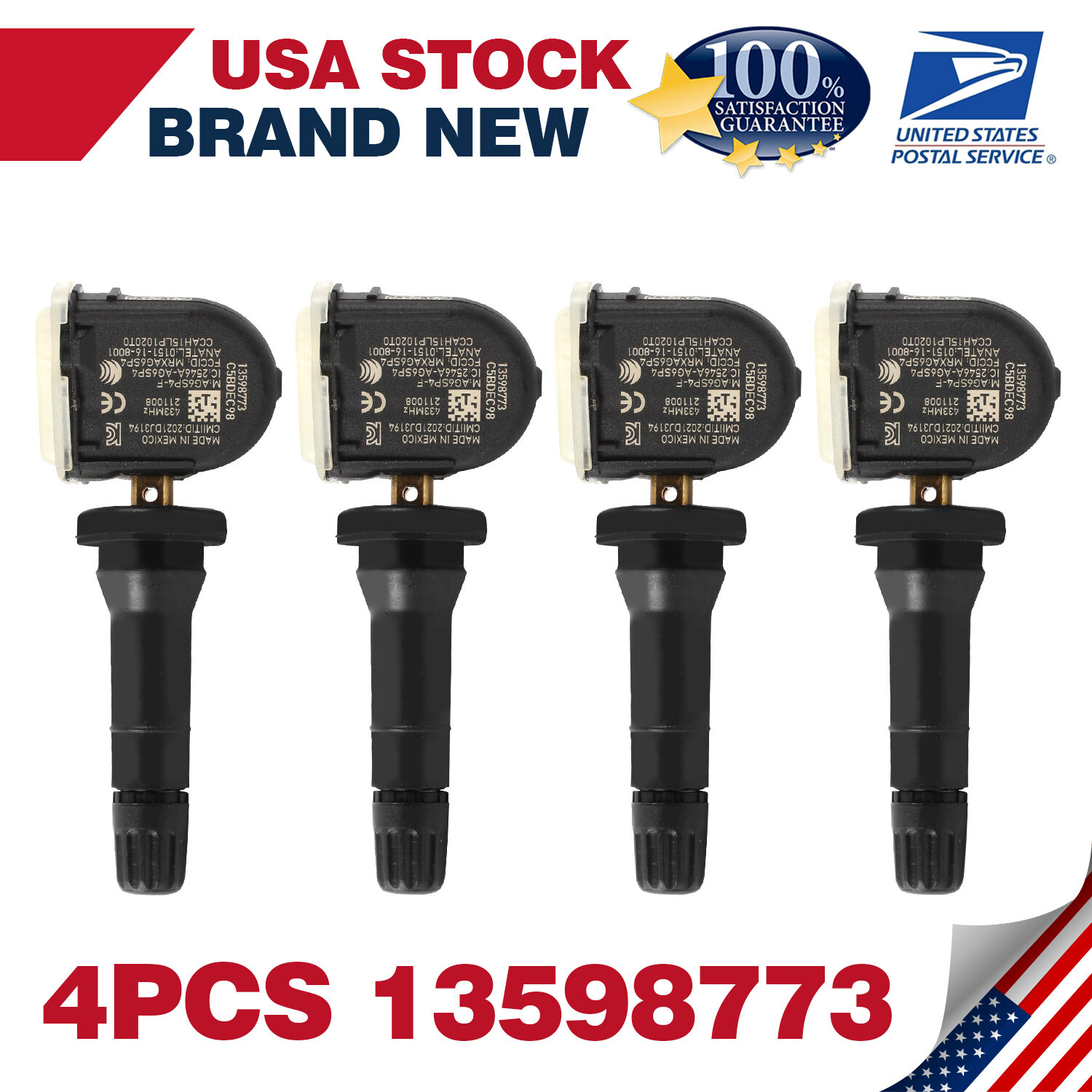 SET OF 4 For 2017-18 CHEVY SILVERADO 1500 TPMS TIRE PRESSURE MONITOR ...
