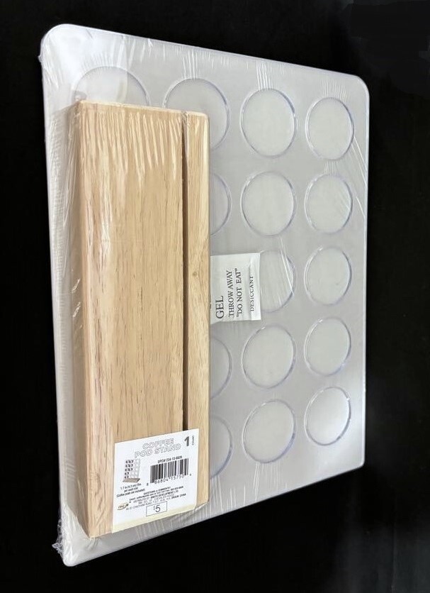 20 K-cup (1.7") Pods Wood Stand & Acrylic Coffee Pod Stand Holder | eBay