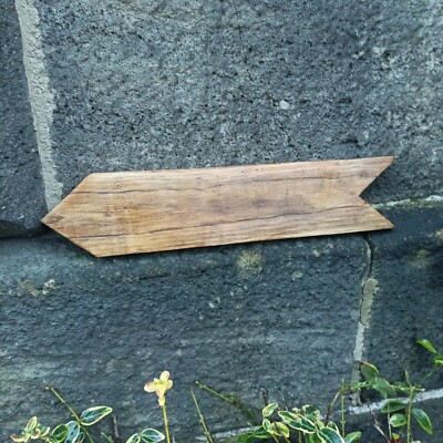 Handmade Medium Oak Wooden Directional Arrow Blank Sign - Reclaimed ...