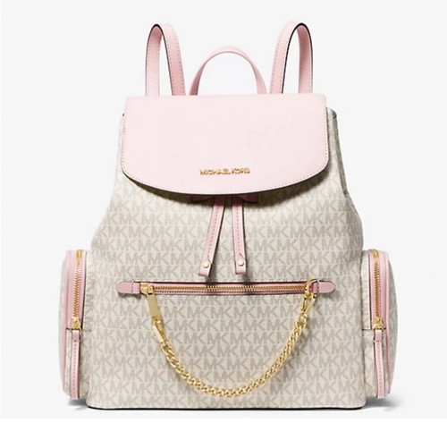 Michael Kors Backpack Jet Set Mk Logo Large Chain Backpack | eBay