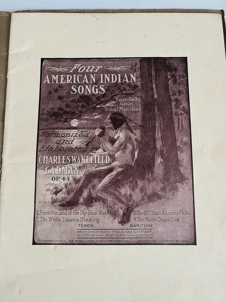From Wigwam and Tepee Four American Indian Songs 1914 Charles Wakefield ...