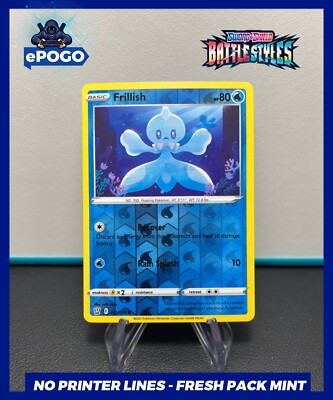 Frillish 041/163 Reverse Holo RARE Pokemon Card Battle Styles Pokémon ...